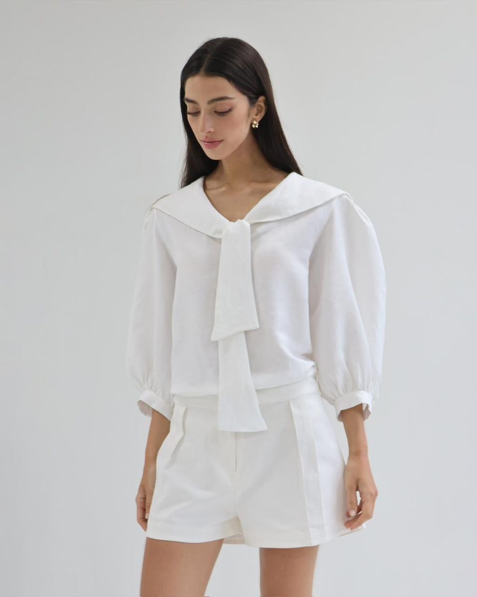 Short Cós Baixo Pregas - Brim Off-White – Ostra Brasil