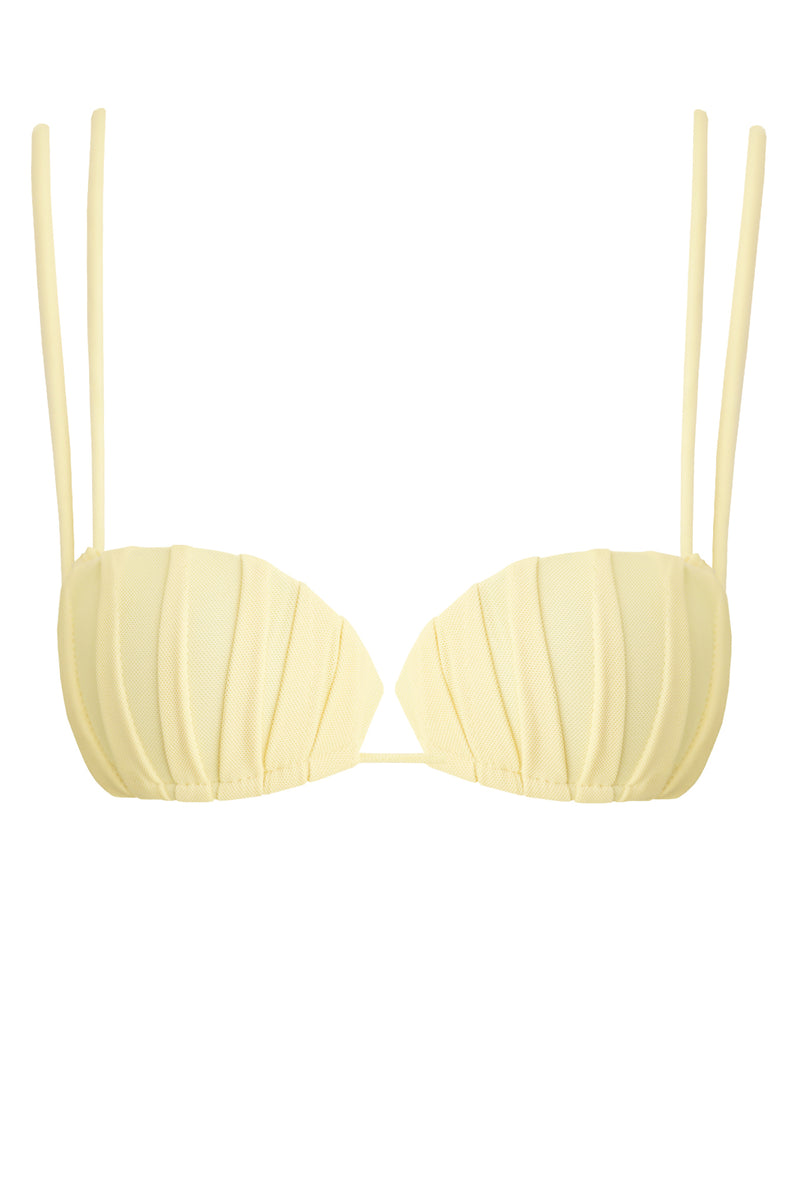 Biquíni Top Shell Detalhe Pregas - Tule Amarelo – Ostra Brasil